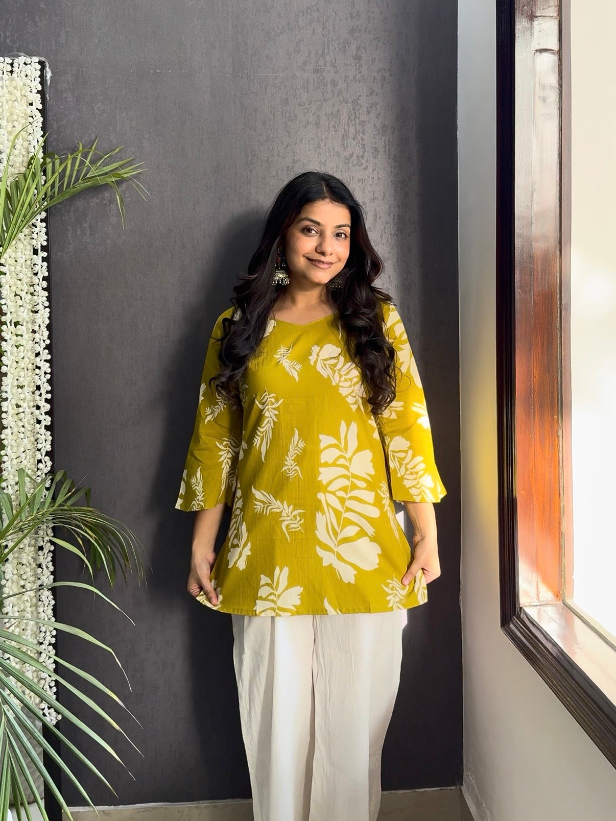 Floral Printed back dori short kurtas – Kimkhwab